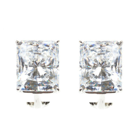 Fantasia Radiant Rectangle Clip Studs with Vermeil (14 TCW)